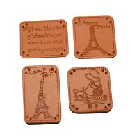 China custom jeans leather patch leather hang tags leather bag tag sizes manufacturer for sale