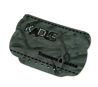 China custom brown PU leather labels for handbags patches for leather for sale factory for sale