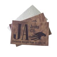 China custom brown PU leather labels for handbags patches for leather for sale factory for sale