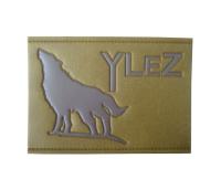 China custom luxury leather tags branding embossed leather logo bulk manufacturer for sale