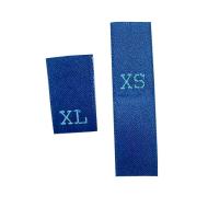 China custom fashion clothing size labels centerfold label woven size labels factory for sale