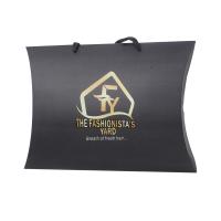 China Custom Black Paper Pillow Box With Silver Foil Stamping Logo – Luxury Printed Packaging Manufacturer for sale