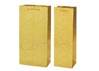 China Custom Printed Luxury Gold Paper Gift Bags Packaging with Embossed LOGO for Sale for sale