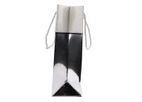 China Custom Printed Luxury Silver Paper Carrier Bags with Embossed Logo Suppliers for sale