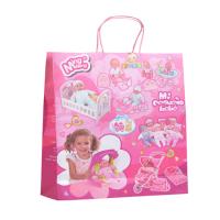 China Custom Printed White Kraft Shopping Bags Packaging Design with Twist Handles Factory for sale