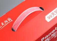 China Custom Strong F-flute Corrugated Paper Boxes Product Packaging with Plastic Handle for sale