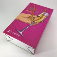 China Order Custom Printed Corrugated Cardboard Wine Bottle Packing Boxes with Handle Rope for sale