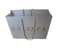 China Bespoke Recycled Paper Shopping Clothing Bag with Embossed Hot Stamping Logo for sale