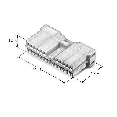China 4 Poles Korea Electric Terminal MG611120 6.0*24.5*0.8 PBT 3mΩ Max HSG Lance for sale
