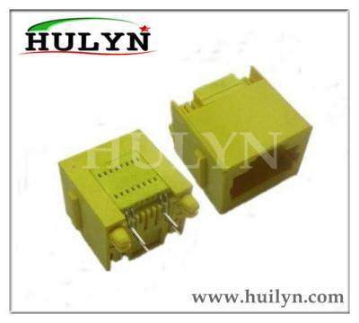 China 1x1 Vertical RJ45 connector,RJ45 Modular JACK Yellow for sale
