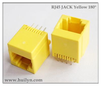 China RJ45 connector ,RJ45 Modular 8P8C JACK yellow for sale