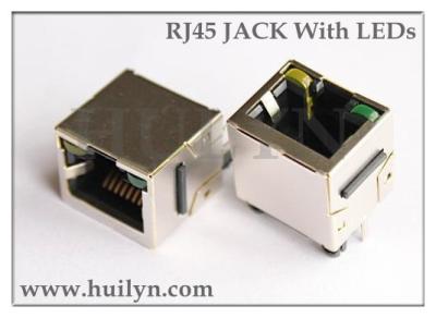 China Vertical RJ45 connector,RJ45 Modular JACK 1-port with LEDs for sale