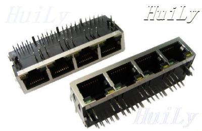 China RJ45+Transformer 1x4  10/100M +LED for sale