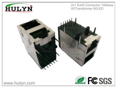 China Stacked 2x1- RJ45 with transformer RJ45 JACK for sale