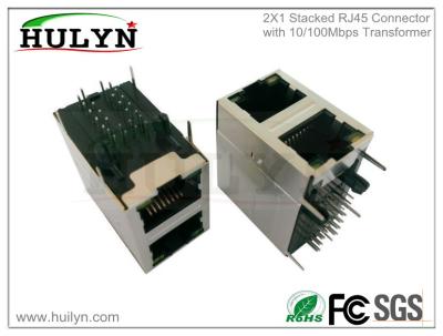 China RJ45 with transformer RJ45 JACK Stacked for sale