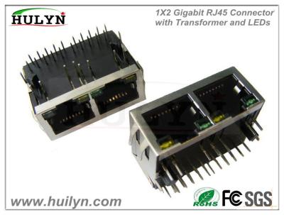 China RJ45 with transformer RJ45 JACK 1x1 Gigabit for sale