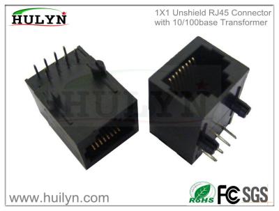 China RJ45 with transformer RJ45 JACK 1x1 Fast for sale