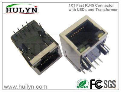 China RJ45 connector With transformer 1x1 for sale