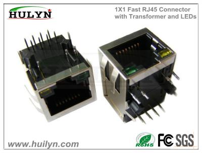 China RJ45 connector With transformer 1x1 RJ45 JACK for sale