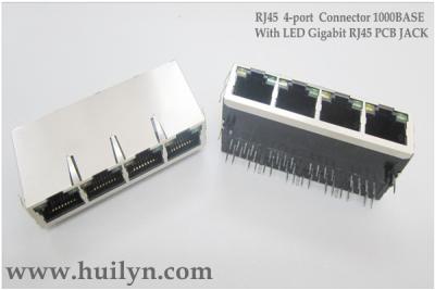 China RJ45 with transformer,1000base RJ45 JACK,1x4 UP （25.4mm） for sale