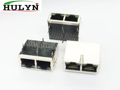 China RJ45 Jack With Transformer and LEDs,RJ45-1X2 TAB-UP Fast for sale