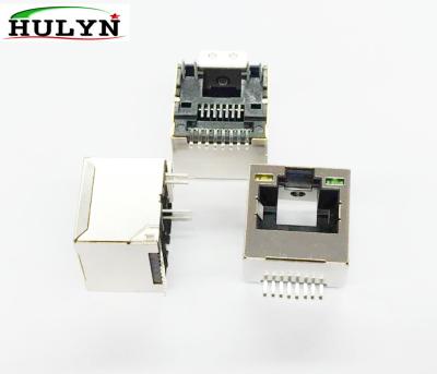 China shielded RJ45 Connector with LEDs, Surface Mount Type,H12.9MM for sale
