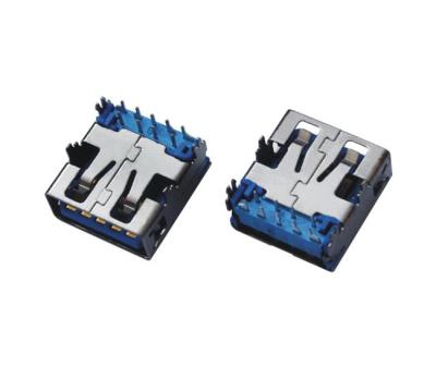 China USB3.0 A Type, Receptacle, Through Hole Type, Reflow Soldering, for sale