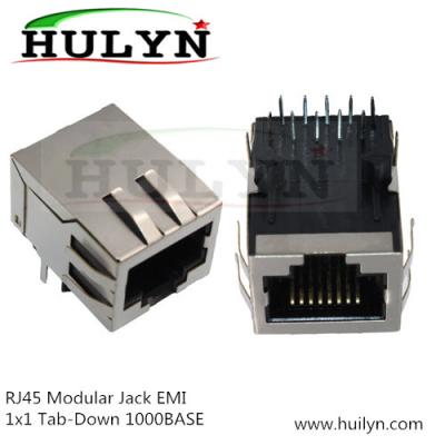 China Shielded RJ45 Modular Jack Connector, Through Hole Type, 1000Mbps for sale
