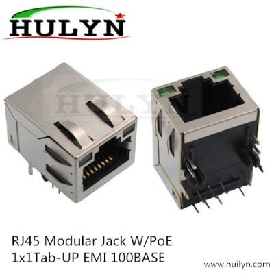 China Shielded RJ45 Modular Jack Connector, Through Hole Type,with LED for sale