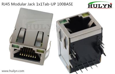 China Shielded RJ45 Modular Jack Connector, Through Hole Type,THT, 100 Mbps for sale