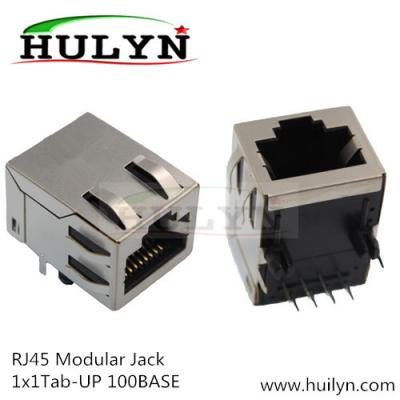 China Shielded RJ45 Modular Jack Connector, Through Hole Type,THT, 100 Mbps for sale
