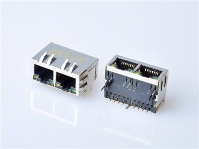 China HULYN RJ45Jack, Shielded RJ45 Modular Jack Connector,with LEDs, 1x2Ports,RJ45 connector LED for sale