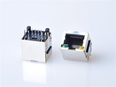 China HULYN,RJ45 Modular Jack Connector, Shielded RJ45 Connector, Through Hole Type,with LEDs for sale