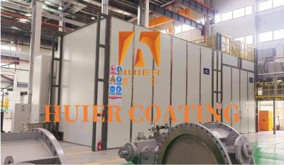 China Large Automated Electrostatic Spray Painting Line With Paint Utilization And Spraying Precision for sale
