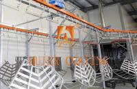China Effortlessly Handle Heavy Large Workpieces Hanging Conveyor System For Coating Production Line for sale