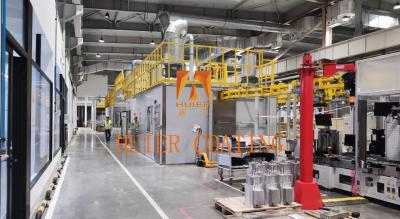 China Infrared Heating Servo Motor Automatic Spray Painting Line For Coating Thickness 0.1-0.3mm Production for sale