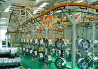 China Fully Automated Assembly Electrostatic Spray Painting Line For Wheel Hub Spray Coating for sale