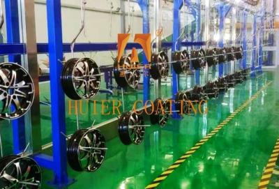 China PLC Controlled Electrostatic Painting Line For Motorcycle Wheel Production With Optional Expansion Modules for sale