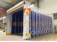 China Advanced Electrostatic Painting Line With Oil Curtain Circulation Purification System For Engineering Machinery for sale
