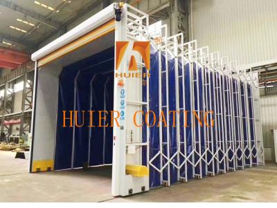China Advanced Electrostatic Painting Line With Oil Curtain Circulation Purification System For Engineering Machinery for sale