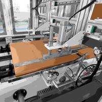 China Fully Automatic Square SPC, WPC & Luxury LVT Flooring Packaging Machine with Automatic Size Adjustment for sale