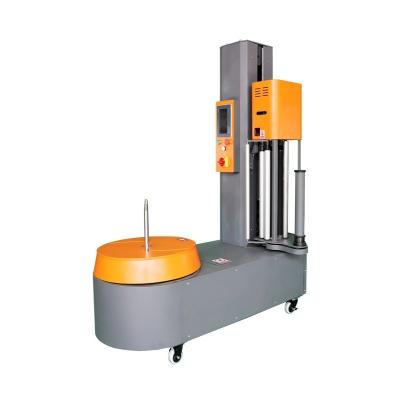 China 500mm Automatic Baggage Stretch Wrapper With IoT Control 250% Film Pre-Stretch Machine For Airport Railway  Hotel Luggage Protection for sale