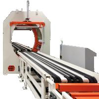 China 380V 220V 110V Horizontal Stretch Wrapping Machine For Long Profiles Panels Pipes Building Materials 600mm for sale
