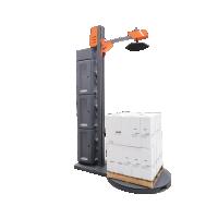 China 1500KG Intelligent Automatic Top Pressure Pallet Wrapping Machine 1650mm Turntable Automatic Film Cutting For Warehouse Manufacturing for sale
