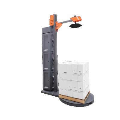 China 1500KG Intelligent Automatic Top Pressure Pallet Wrapping Machine 1650mm Turntable Automatic Film Cutting For Warehouse Manufacturing for sale