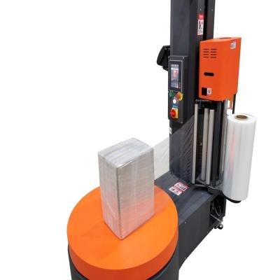 China 500mm Turntable Intelligent Box Wrapping Machine 250% Pre Stretch Carton Stretch Wrapper for sale