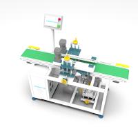 China Automatic Top And Side Labeling Machine Dual Position Label Applicator For Packaging Automation for sale