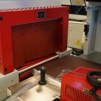 China Compact Auto Heat Shrink Film Packaging Machine For Panels / Building Products for sale