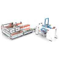 China Automatic Packaging Machine with Labeling Unit for Square SPC WPC LVT Flooring Line for sale