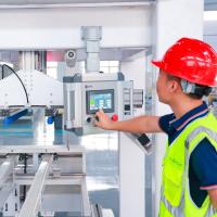 China Automatic Packing Machine For SPC Flooring Production Line for sale